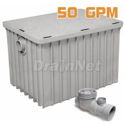 Plastic Grease Trap 50 GPM | Grease Interceptor for food service ...